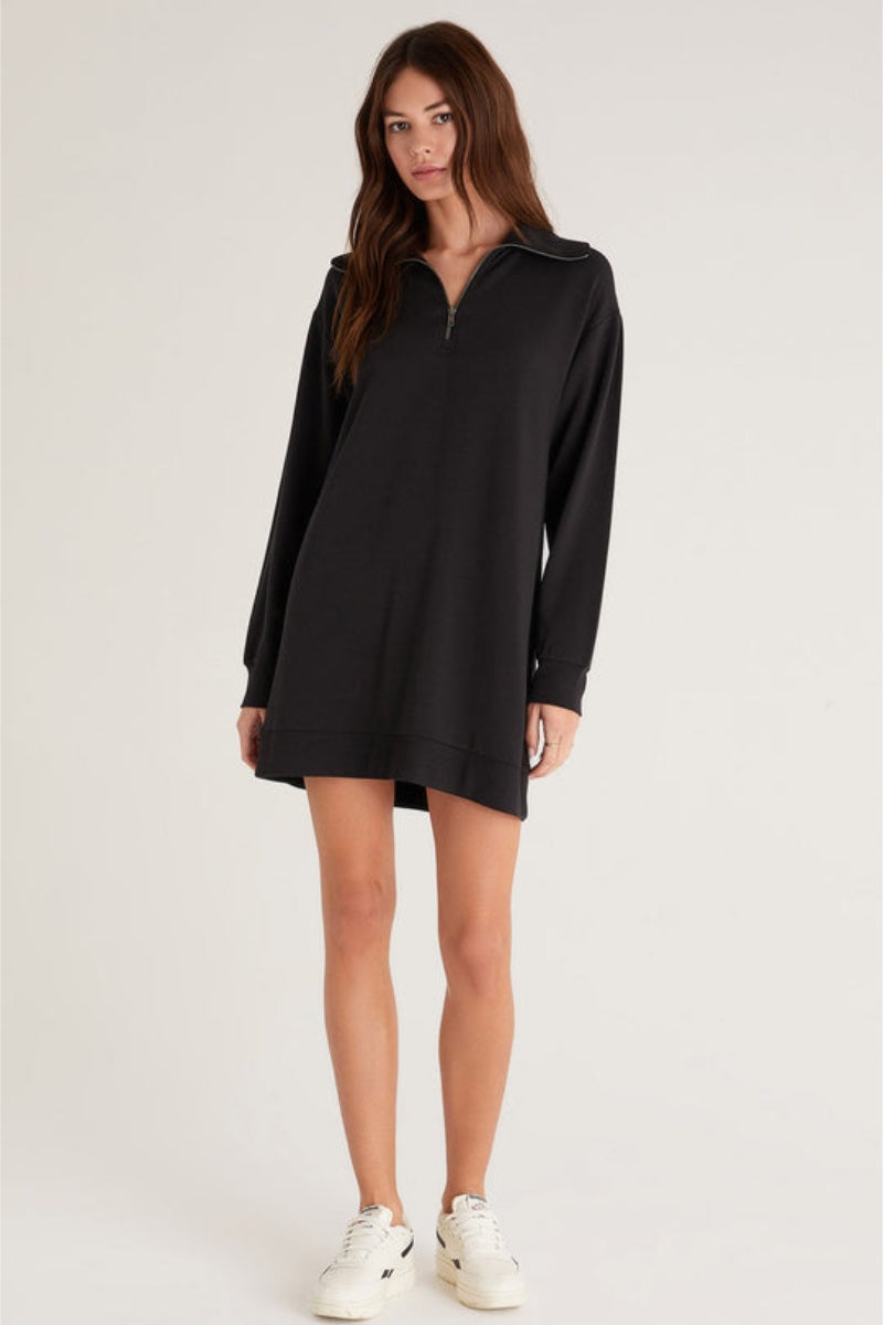 Z Supply - Abigail Half Zip Dress in Black – Heidi-Ho2