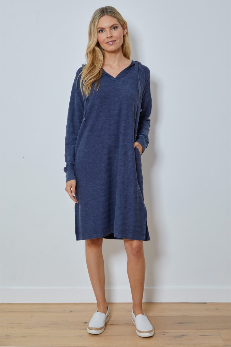 Mododoc - L/S Hooded Dress in Navy – Heidi-Ho2